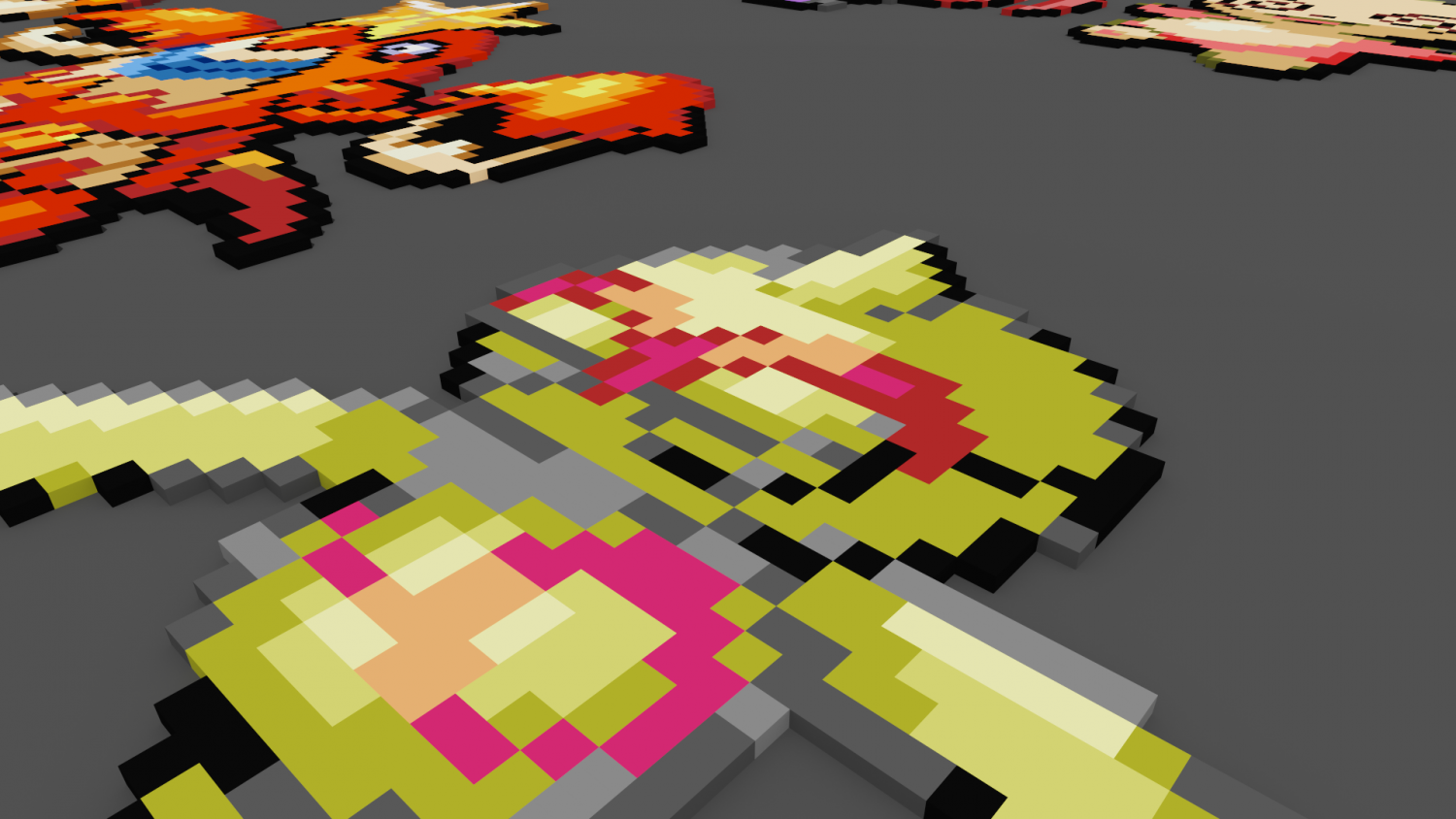 pokemon sprite voxel 3 gen 3D Models in Monster 3DExport