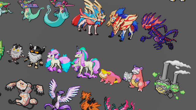 pokemon sprite voxel 8 gen 3D Model in Monster 3DExport