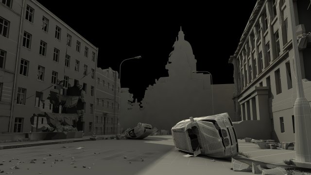 earthquake 3D Model in Buildings 3DExport