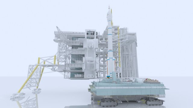 rocket launch tower 3D Model in Machines 3DExport