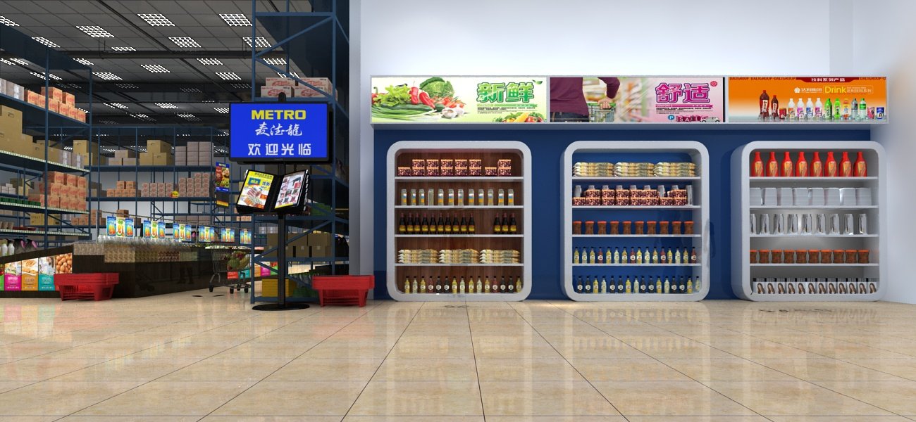 supermarket 3D Models in Exhibit 3DExport
