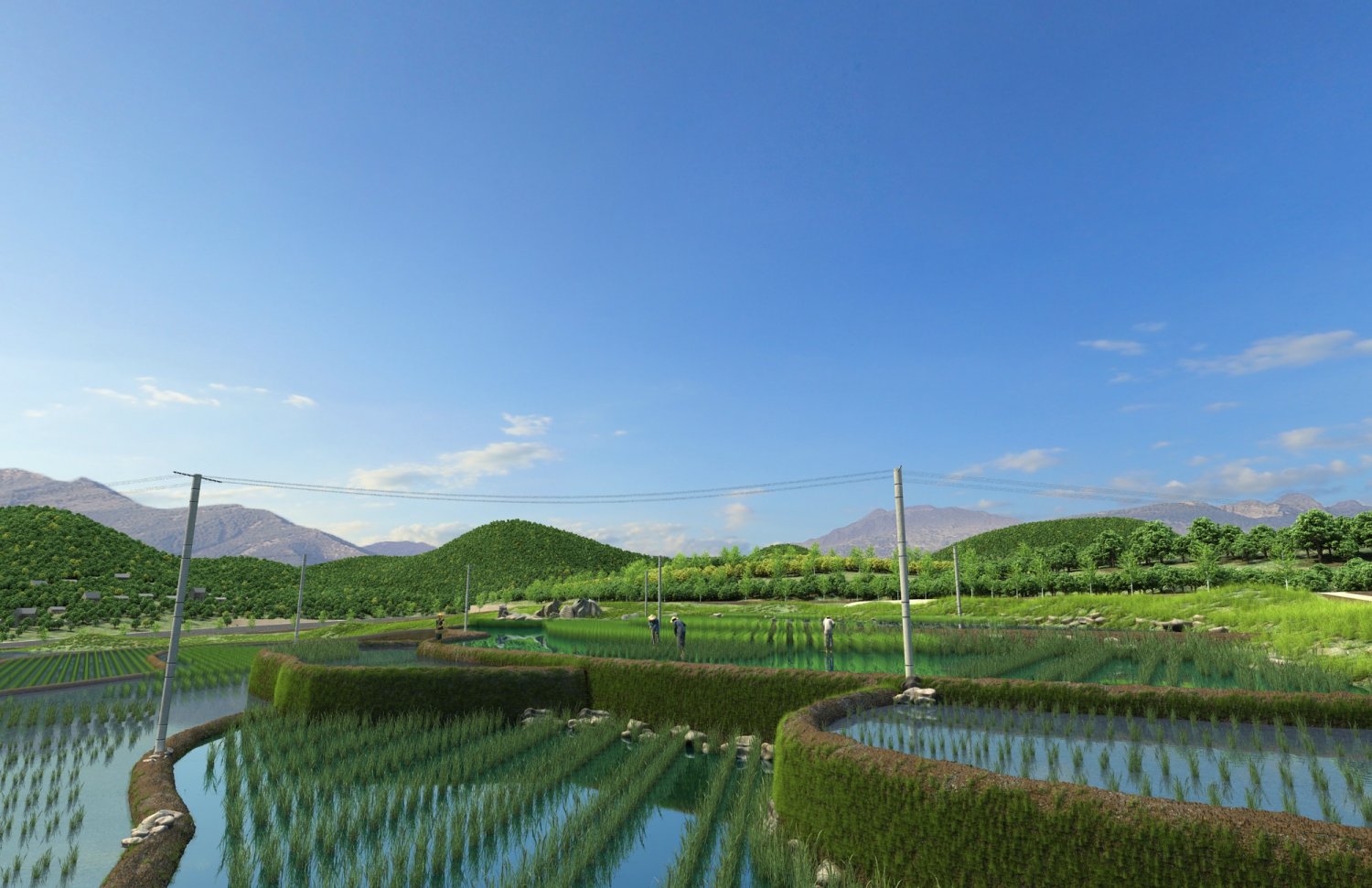 Farmland 3D Model in Environment 3DExport