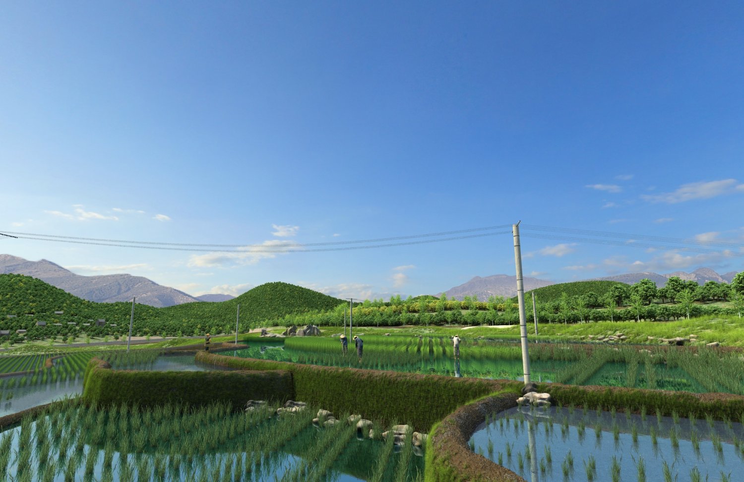 Farmland 3D Model in Environment 3DExport