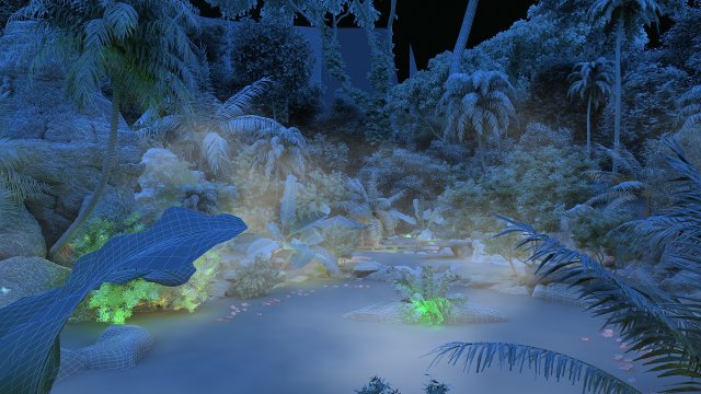 resort hot spring 3D Model in Environment 3DExport