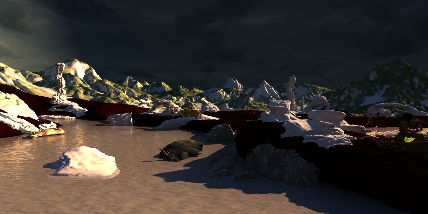 Primitive tribe 3D Model in Environment 3DExport