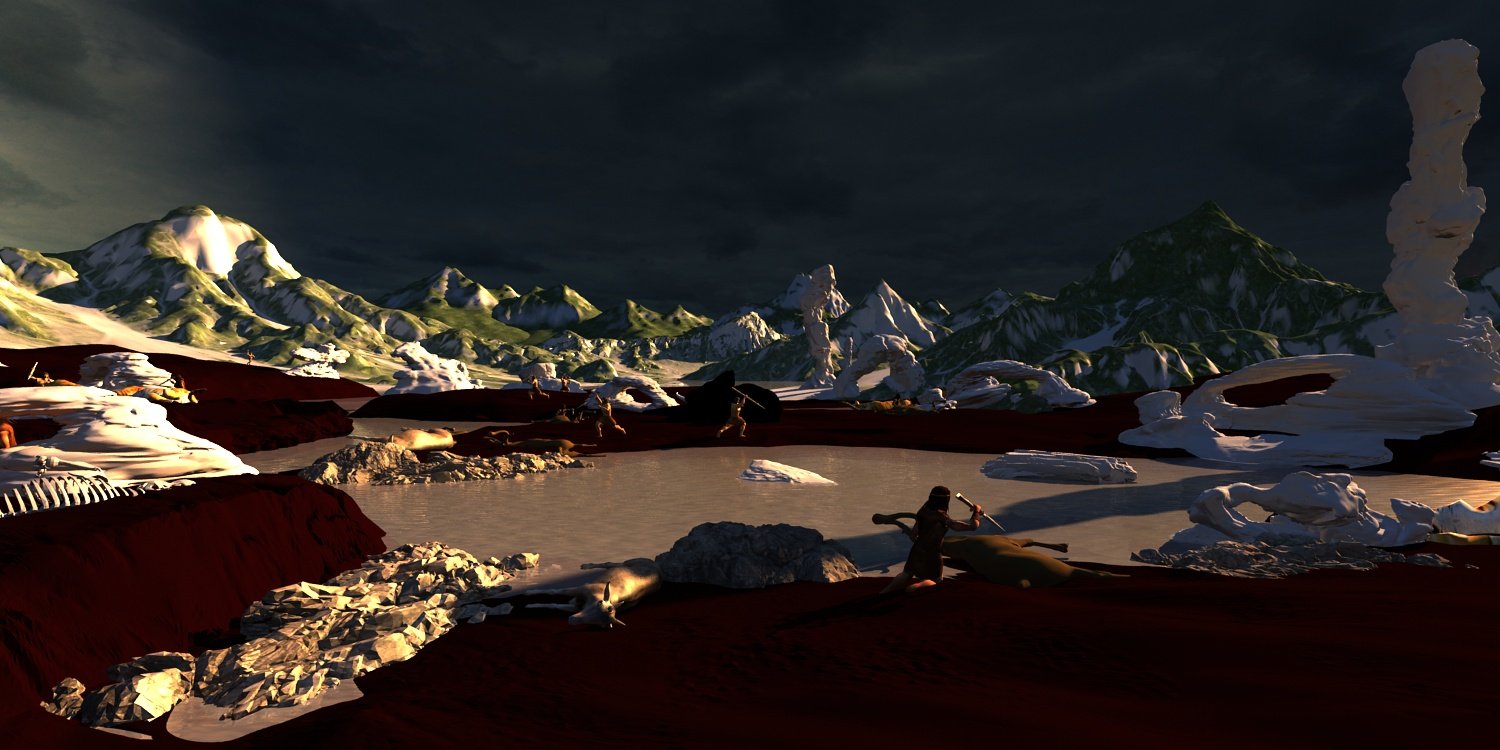 Primitive tribe 3D Model in Environment 3DExport