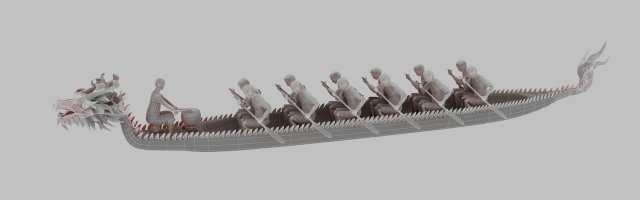 dragon boat 3D Model in Sailboat 3DExport