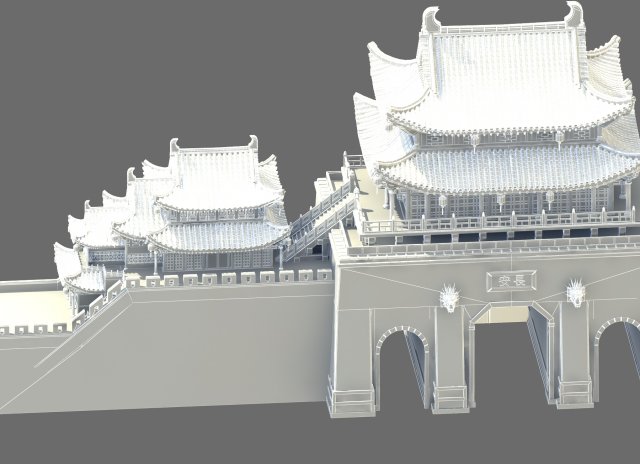 ancient city gate 3D Model in Buildings 3DExport