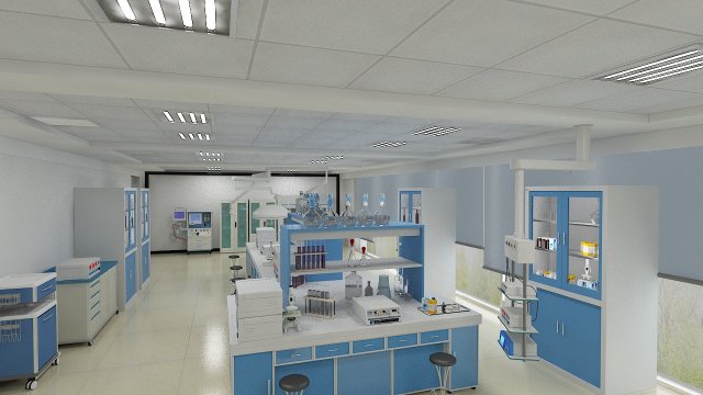 laboratory 3D Model in Hall 3DExport