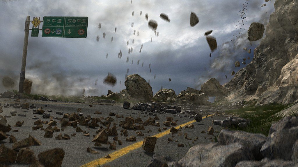 Earthquake 3D Model in Environment 3DExport