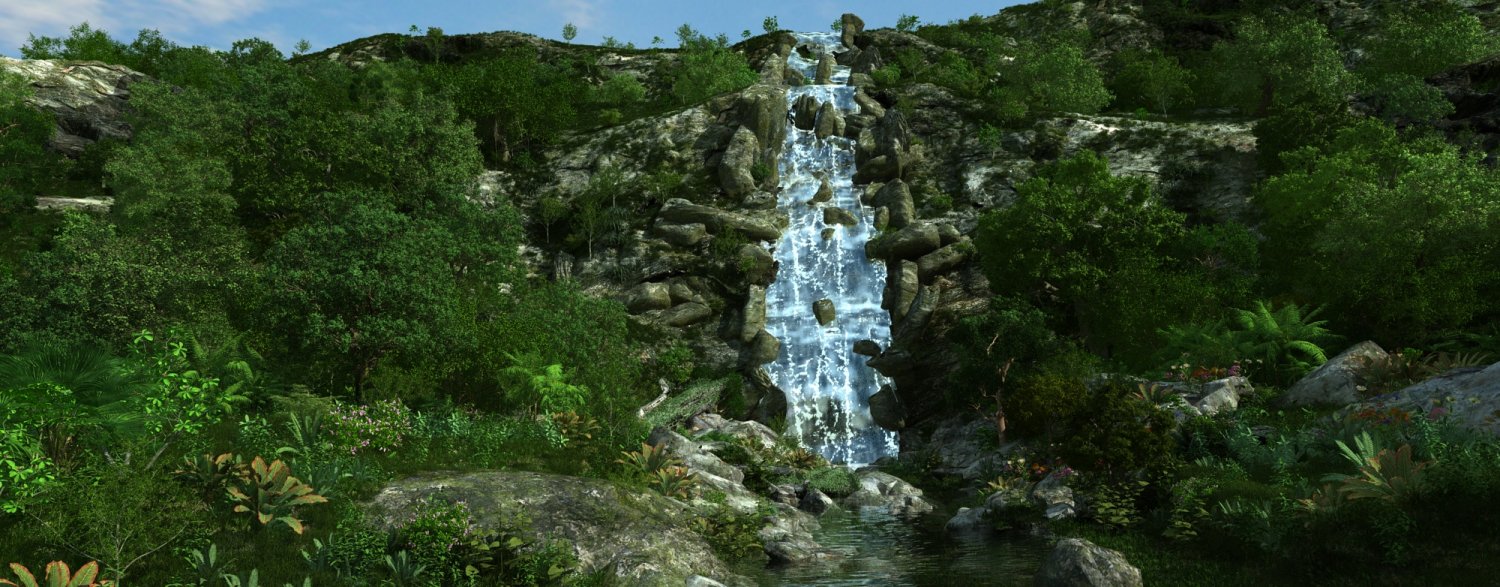 waterfall 3D Models in Environment 3DExport