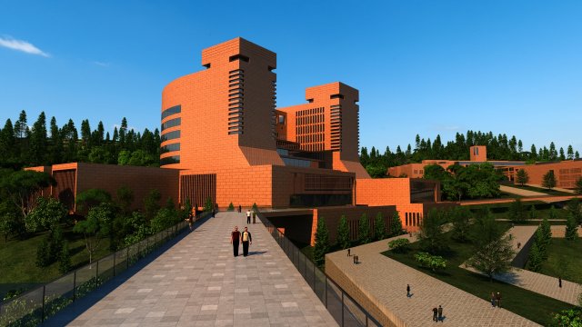 university campus 3D Model in Buildings 3DExport
