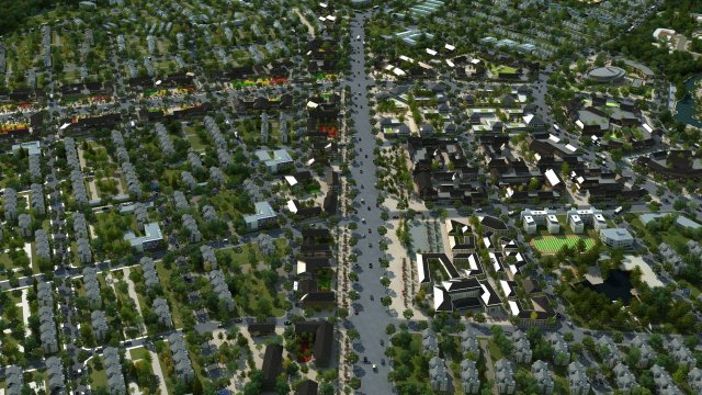 small town 3D Model in Buildings 3DExport