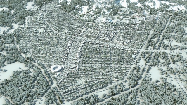 small town 3D Model in Buildings 3DExport