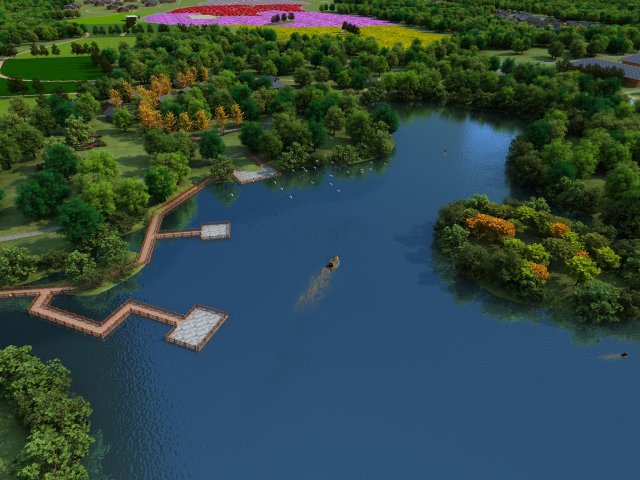 lake view 3D Model in Environment 3DExport