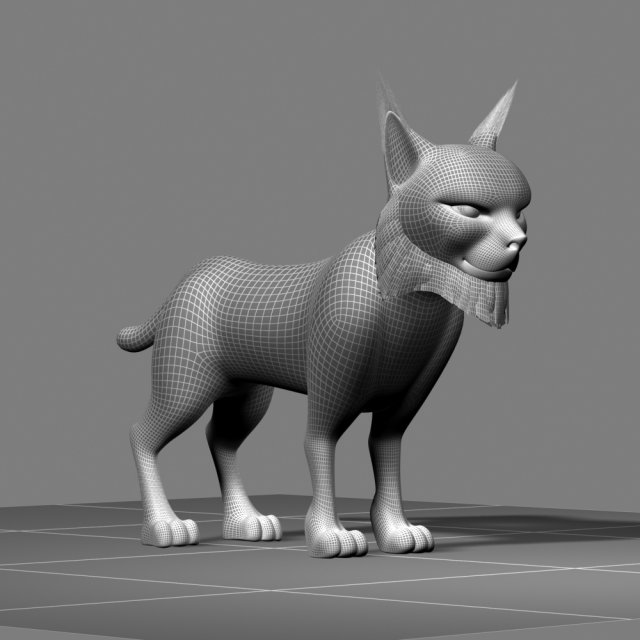 cartoon bobcats 3D Model in Cat 3DExport