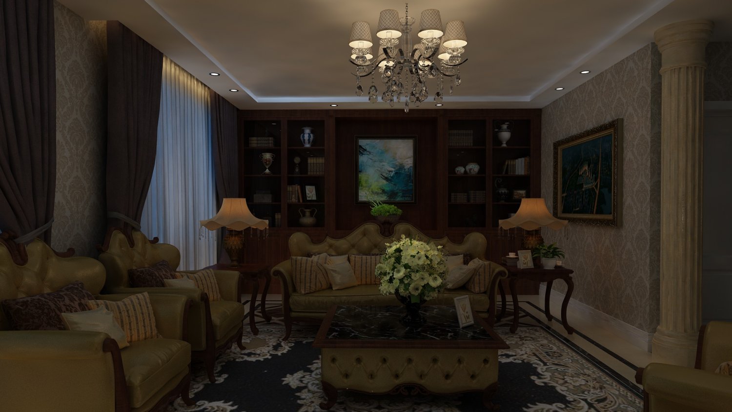 indoor 3D Models in Hall 3DExport