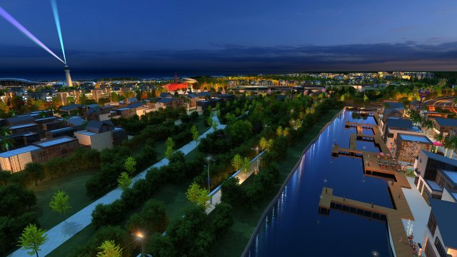 city night view 3D Model in Buildings 3DExport