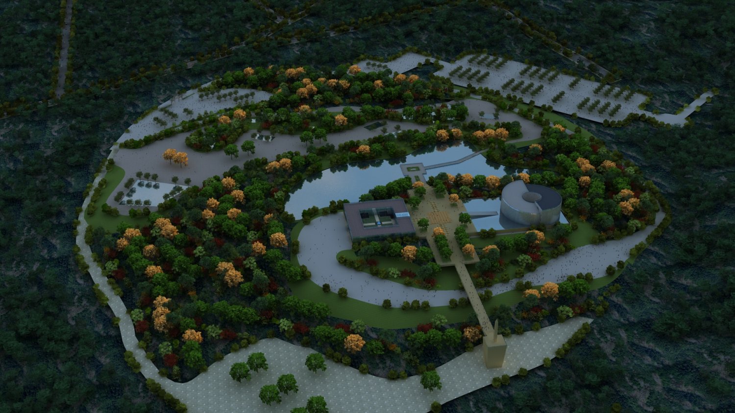 aerial view of architecture 3D Models in Buildings 3DExport