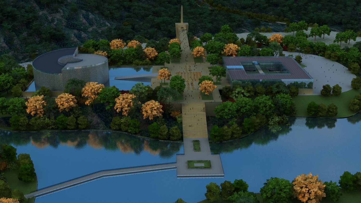 aerial view of architecture 3D Models in Buildings 3DExport