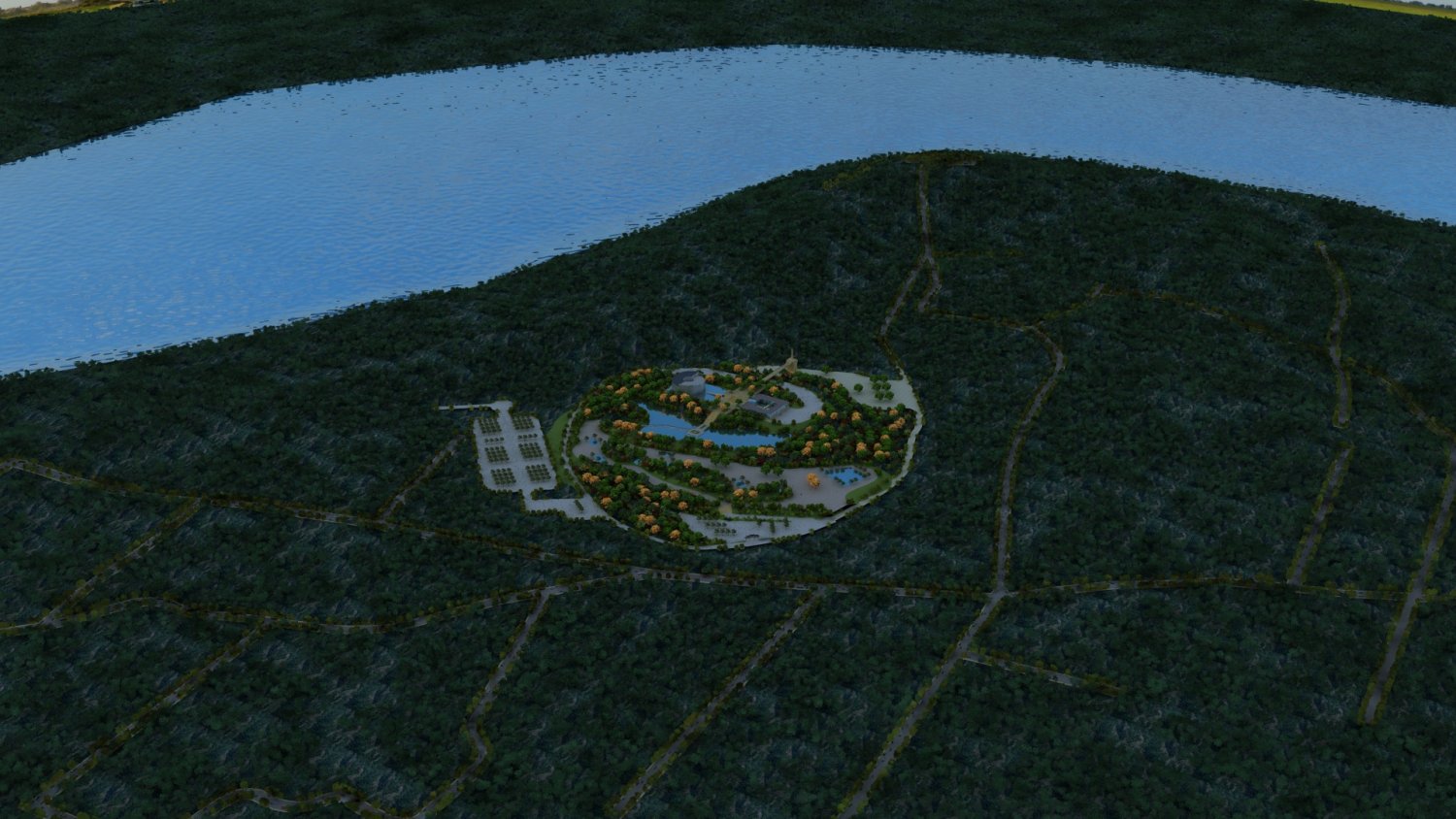 aerial view of architecture 3D Models in Buildings 3DExport