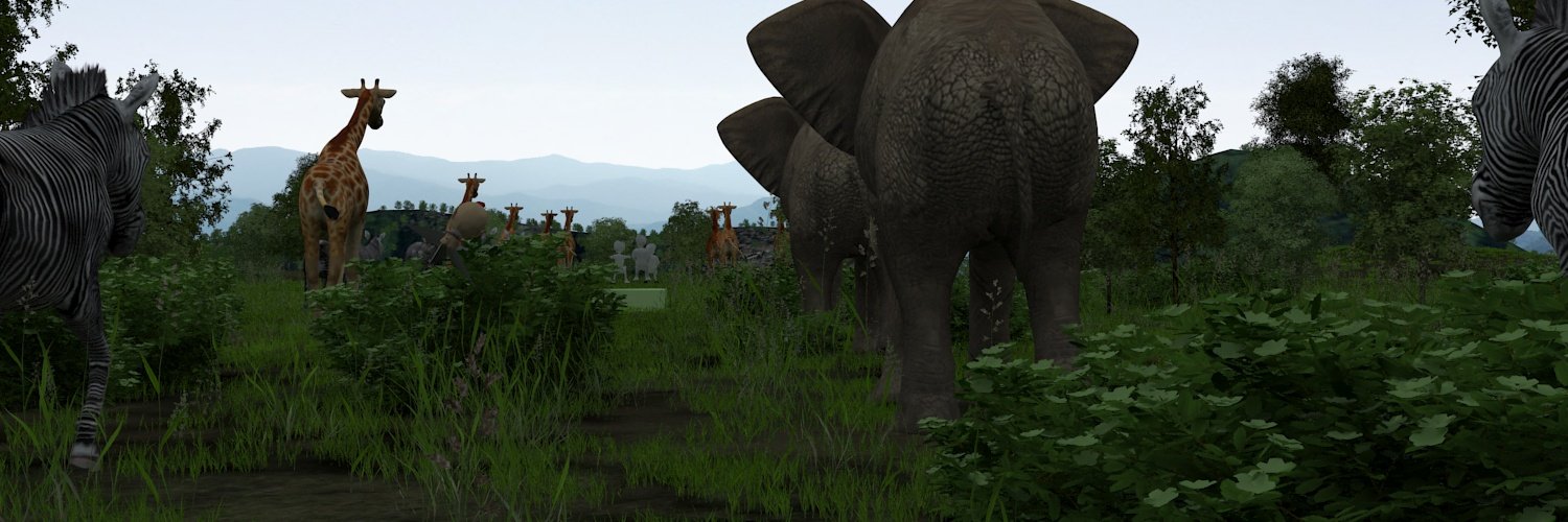 Zoo animals 3D Model in Environment 3DExport