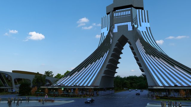 city gate 3D Model in Buildings 3DExport