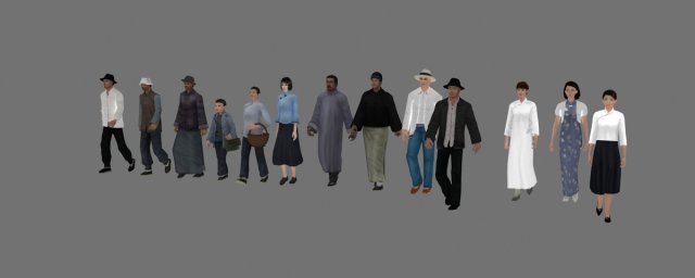 crowd 3D Model in Other 3DExport