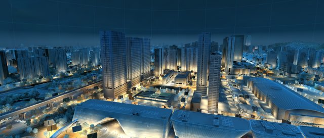 City night view 3D Model in Buildings 3DExport