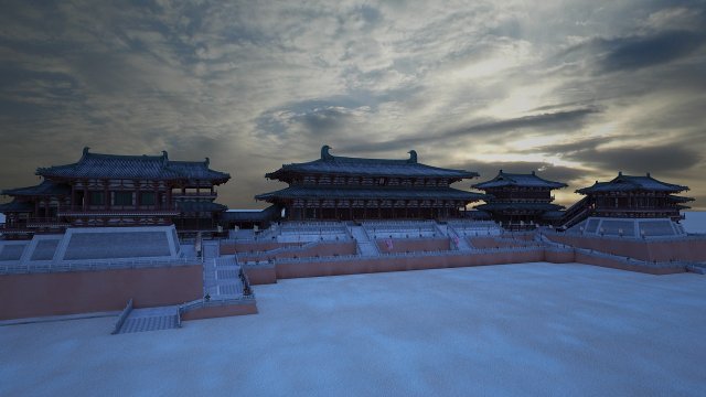 Daming Palace 3D Model in Buildings 3DExport
