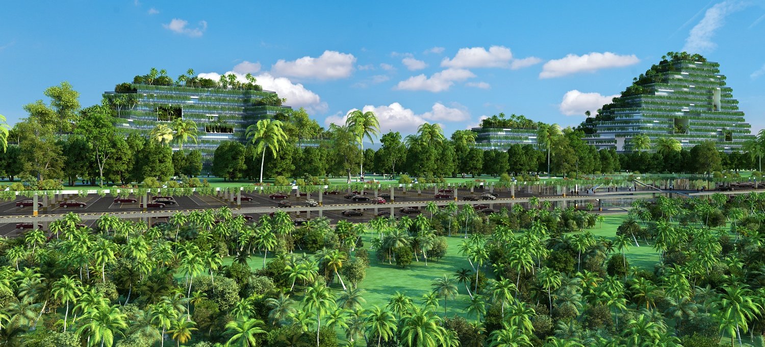 Green city 3D Models in Buildings 3DExport