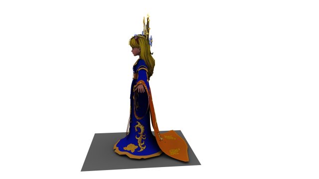 Cartoon queen 3D Model in Cartoon 3DExport