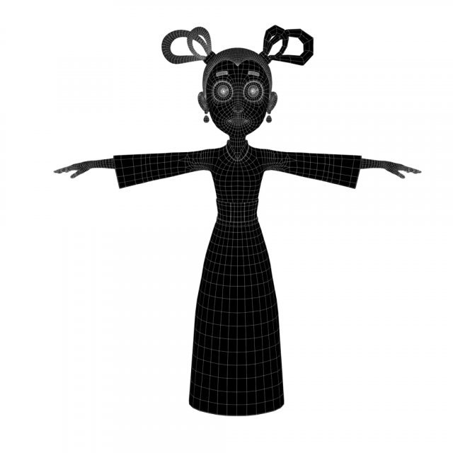 Cartoon Girl 3d Model In Cartoon 3dexport