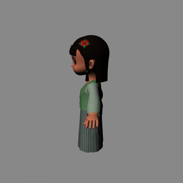 Cartoon Girl 3d Model In Cartoon 3dexport