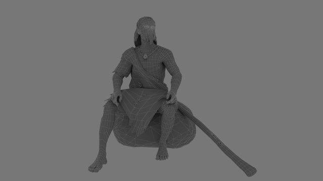 Primitive 3D Model in Man 3DExport