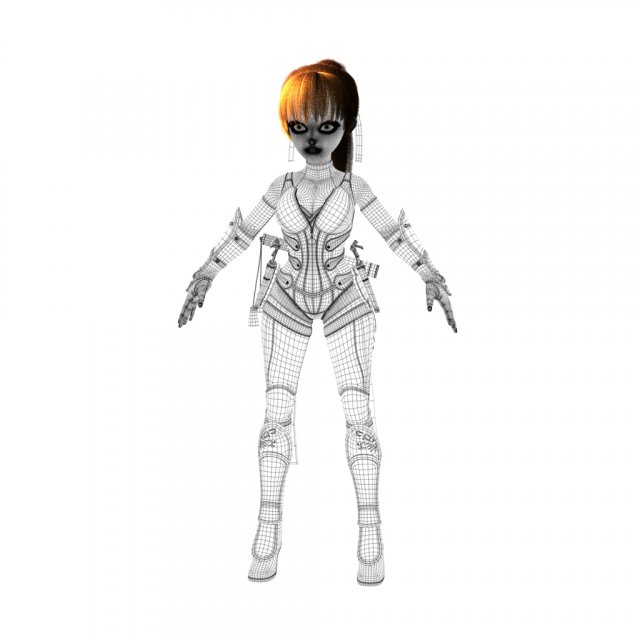 Cartoon Girl 3d Model In Cartoon 3dexport