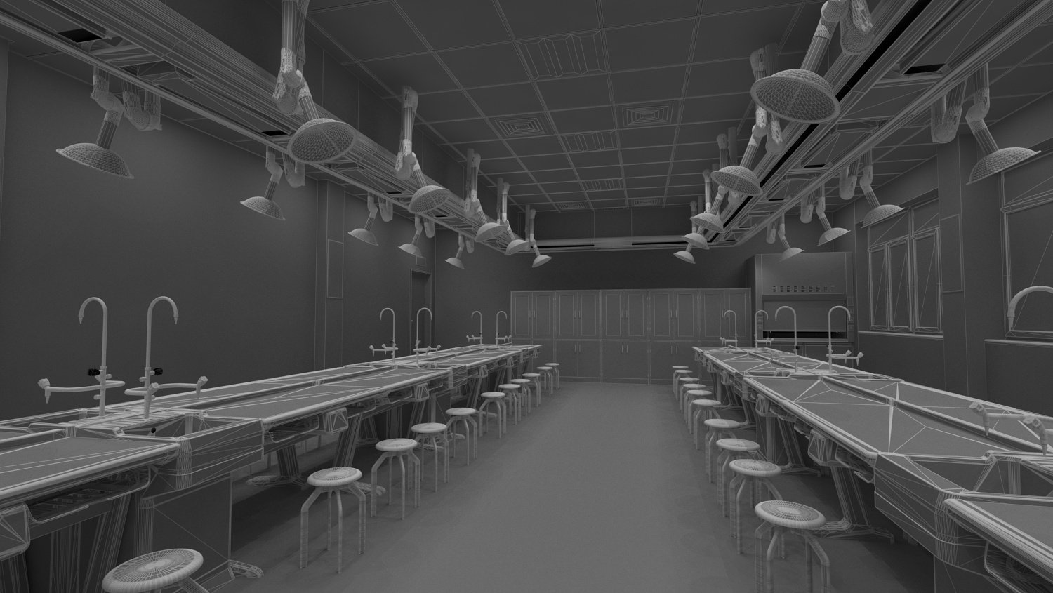 Laboratory 3D Models in Hall 3DExport