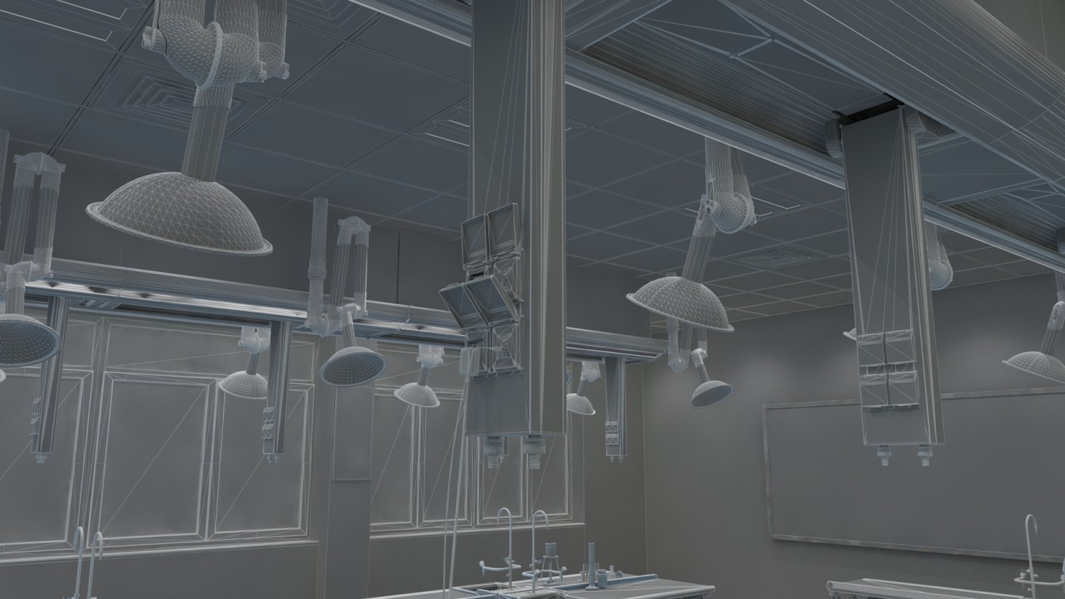 Laboratory 3D Models in Hall 3DExport