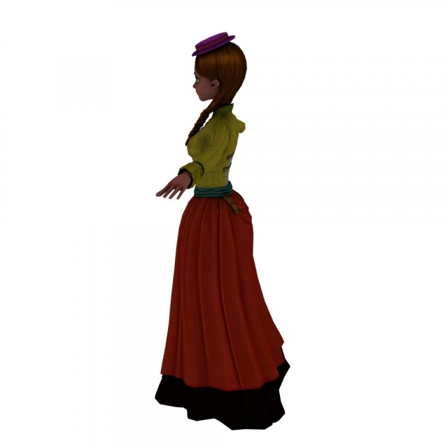 Cartoon Girl 3d Model In Cartoon 3dexport