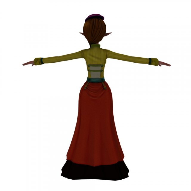 Cartoon Girl 3d Model In Cartoon 3dexport