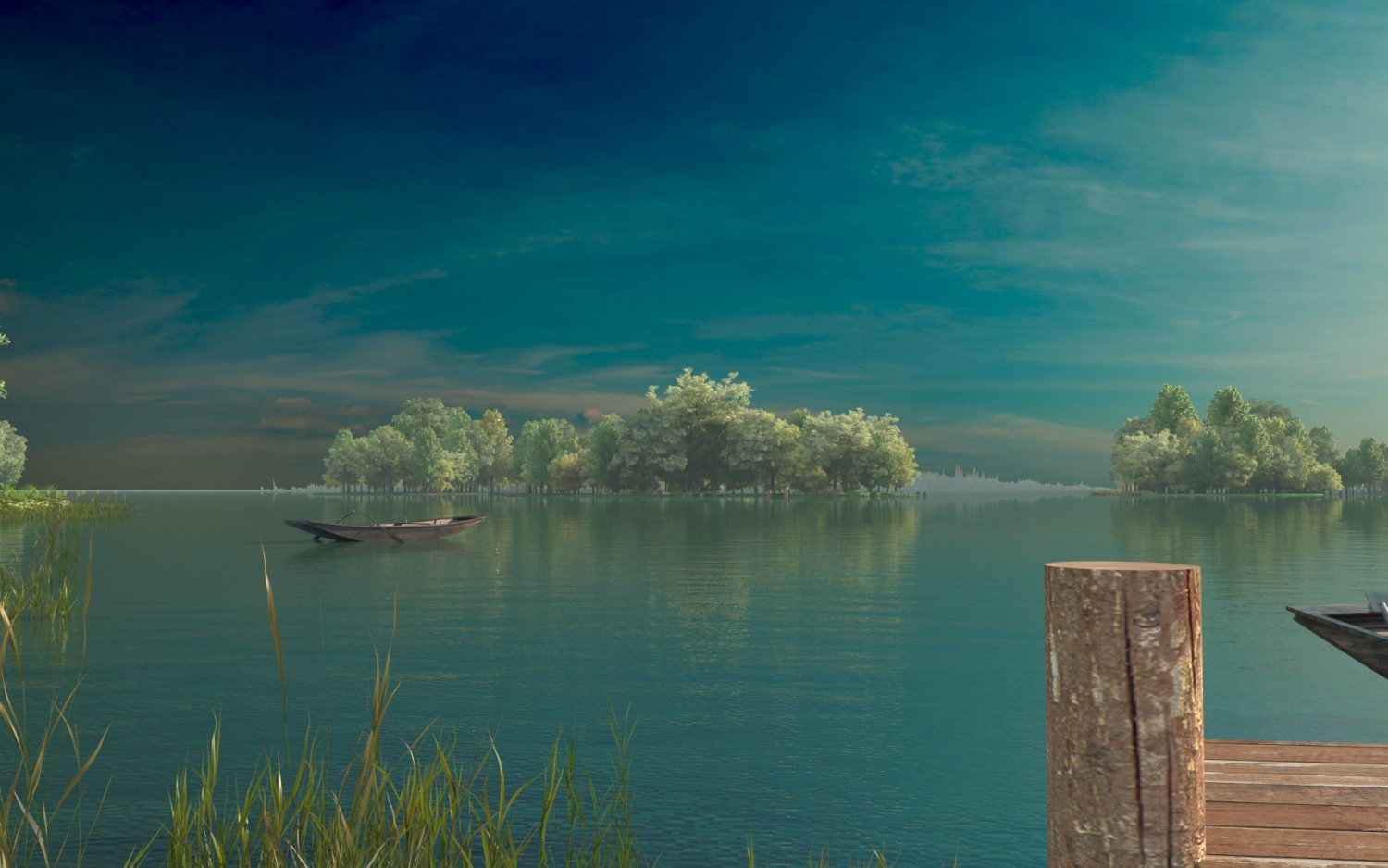 Lake 3D Models in Environment 3DExport