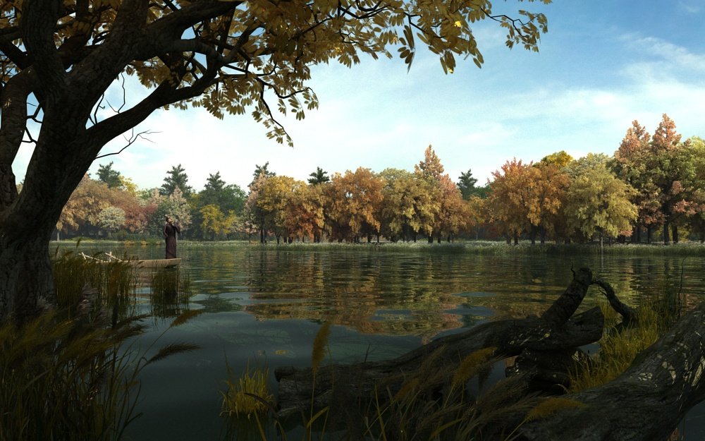 Lake 3D Models in Environment 3DExport
