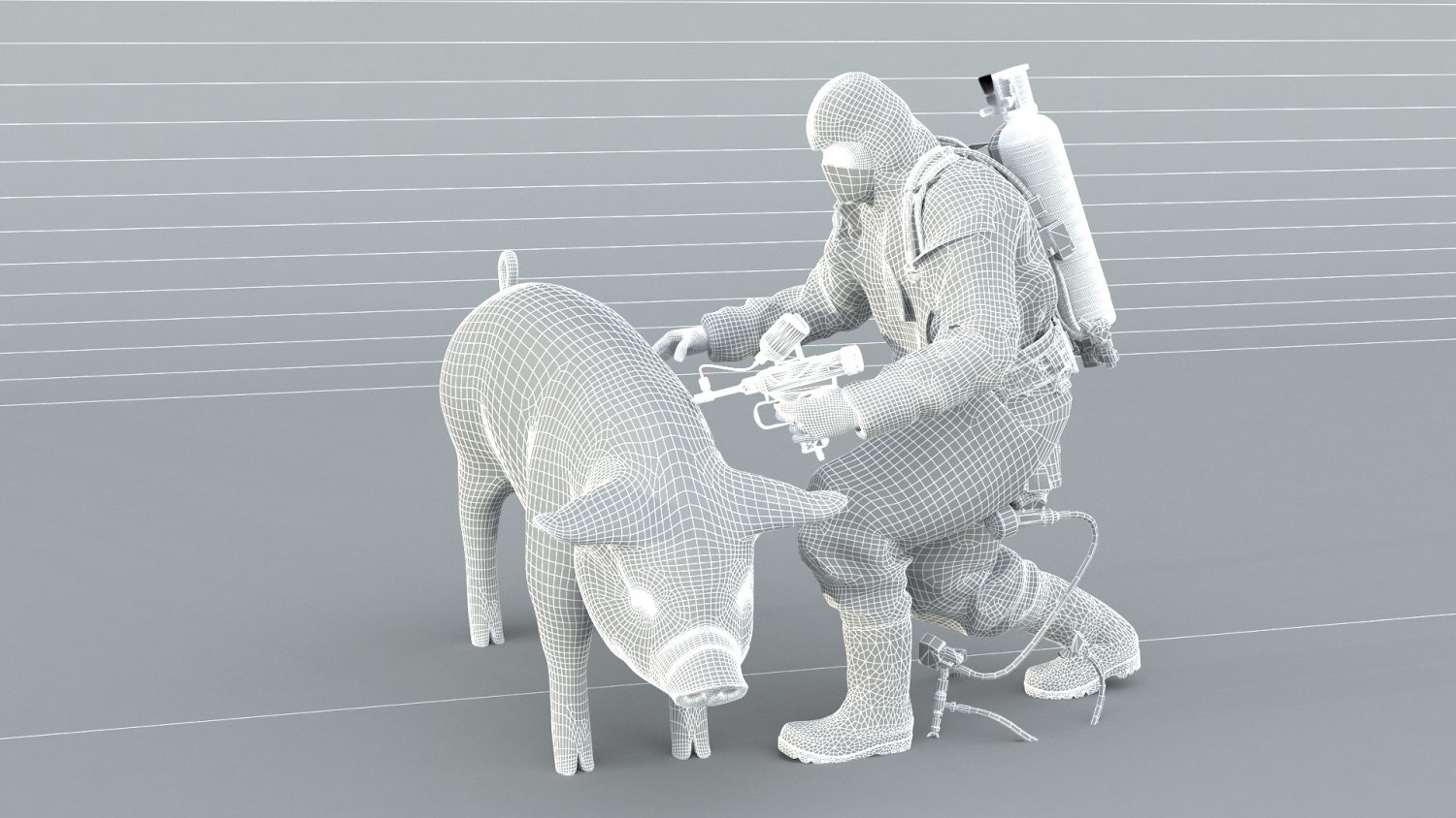 Pig injection 3D Models in Pig 3DExport