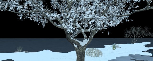 Snow scene 3D Model in Environment 3DExport