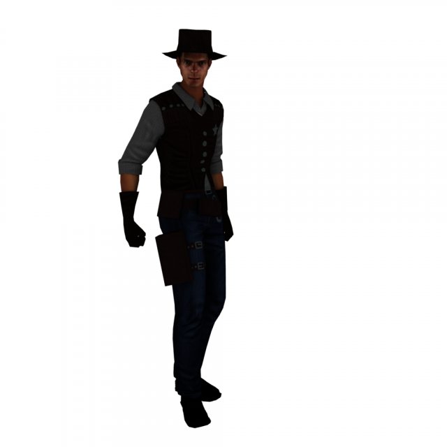 Sheriff 3D Model in Man 3DExport