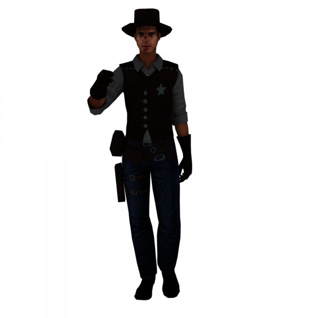 Sheriff 3D Model in Man 3DExport