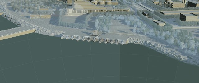 Tidal power 3D Model in Buildings 3DExport