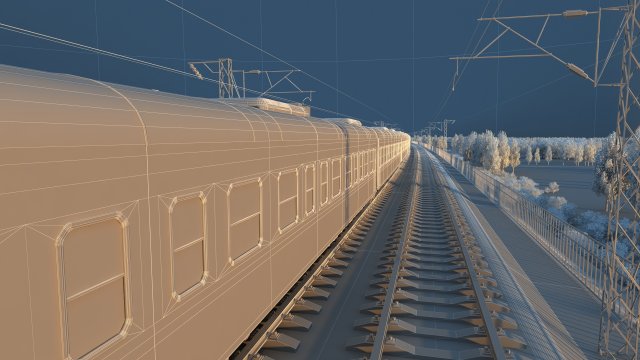 Train 3D Model in Train 3DExport