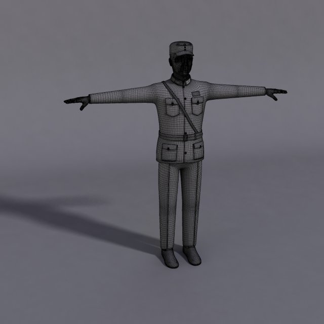 Military 3D Model in Man 3DExport