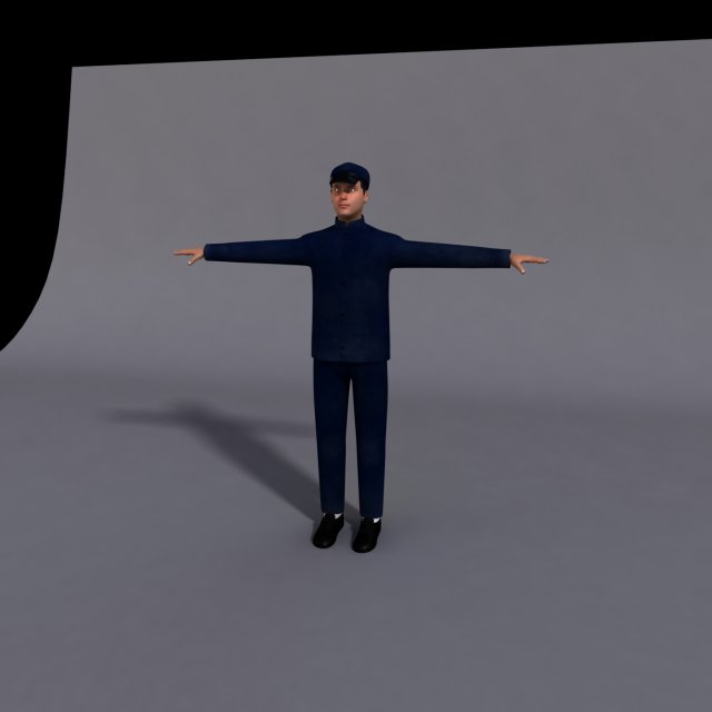 Student 3D Model in Man 3DExport